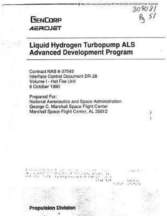Liquid Hydrogen Turbopump ALS Advanced Development Program. Volume 1 ...