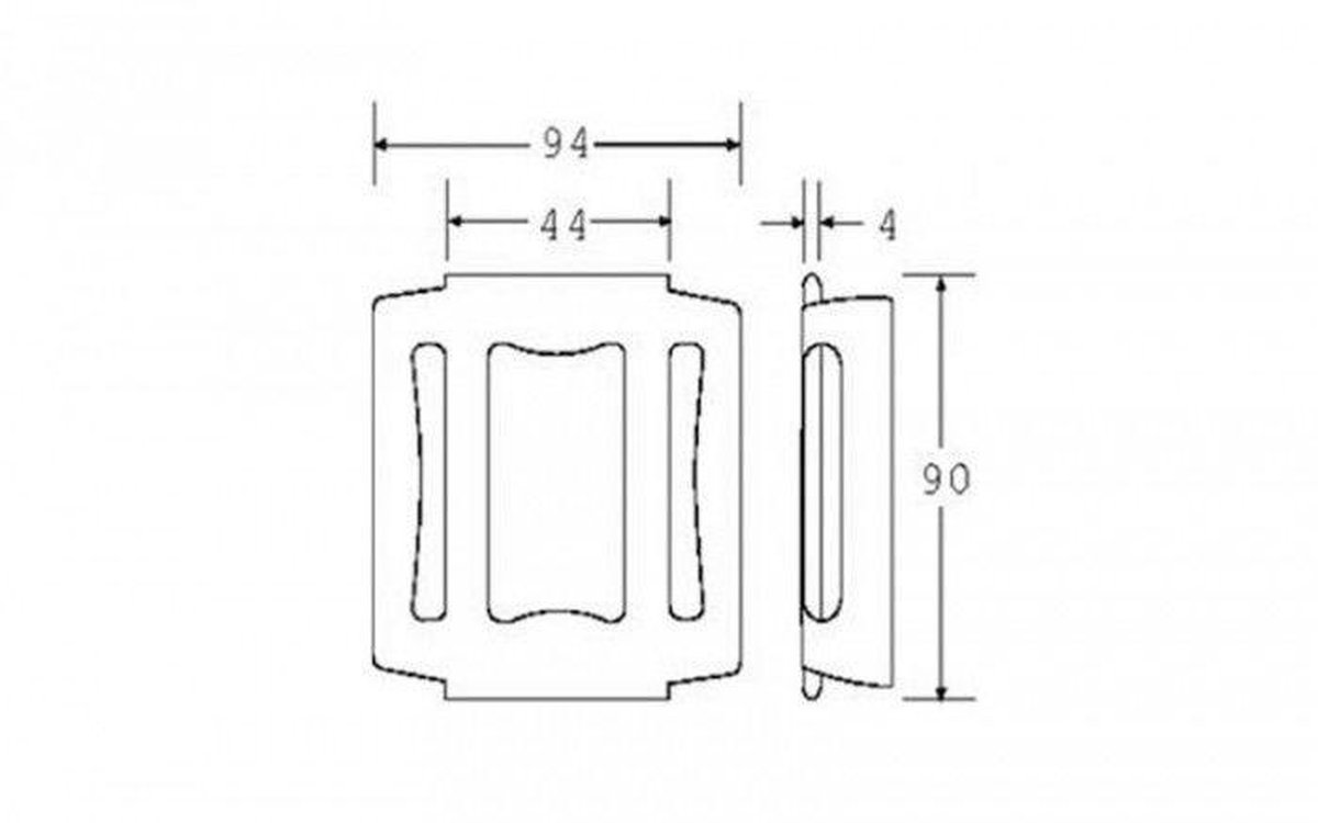 Lashing gesp 50 mm opstaande rand - 3000 kg (geperst) | bol.com