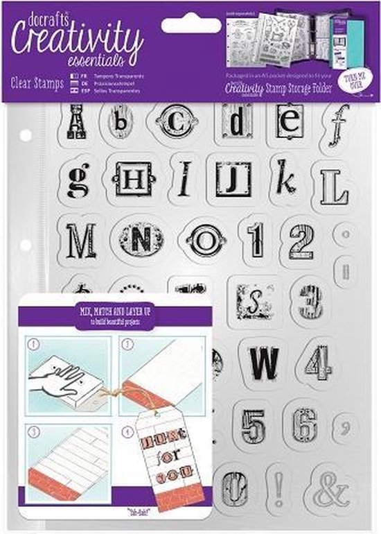 A5 Clear Stamp Set (41pcs) - Alphabet | bol.com