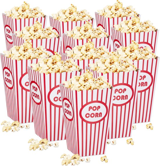 Relaxdays 576 x popcornzakjes - Amerikaans design - popcorn bakjes ...