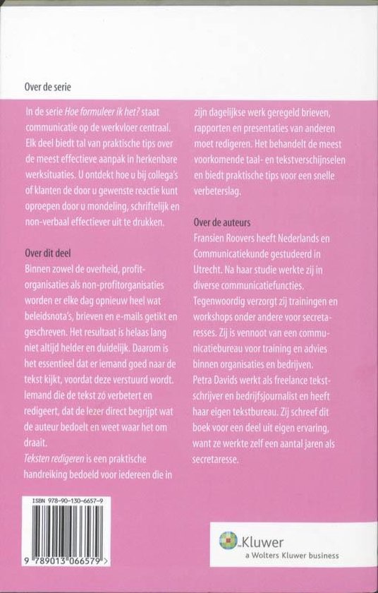 TaalAnker hoe formuleer ik het? 75 - Teksten redigeren | 9789013066579 ...