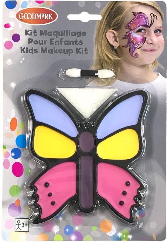 GOODMARK - Kleurrijke vlinder schminkset voor kinderen - Schmink > Make ...