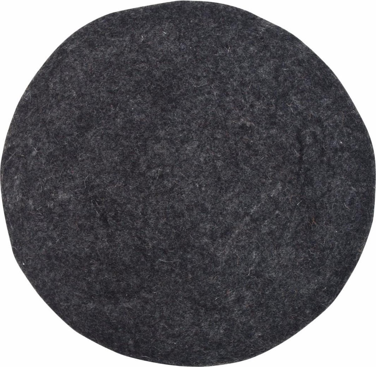 HK Living kussen rond vilt donkergrijs Ø 35 cm x 4 cm | bol.com