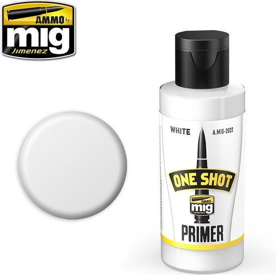 AMMO MIG 2022 One Shot Primer - White - Acryl (60 ml) Verf flesje | bol