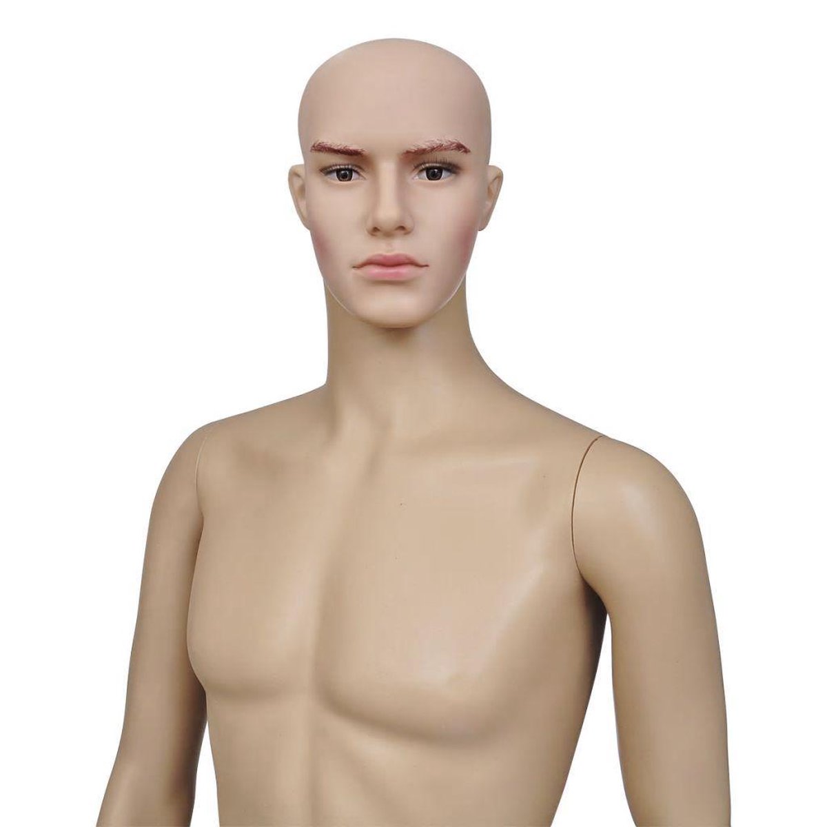 Etalagepop Man (Incl Anti Stof doekjes) met glazen voet 187 cm Beige ...