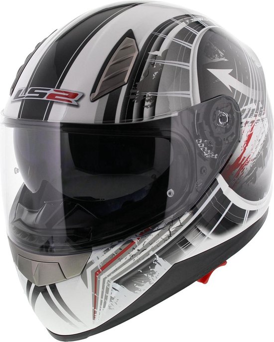 LS2 FF384 Moby Integraalhelm - Motorhelm - Glans Wit - Maat M | bol