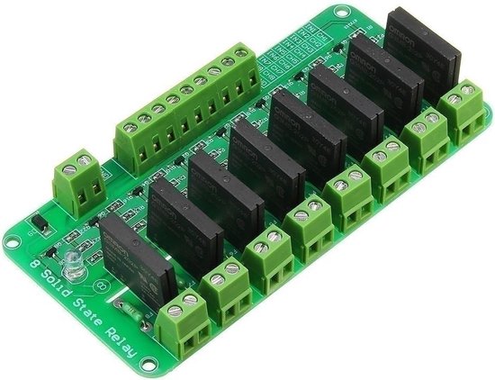 5V DC 2A 8-kanaals solid-state relaismodule voor Arduino | bol.com