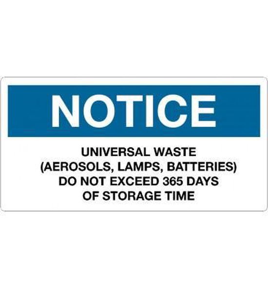Sticker 'Notice: Do not exceed 365 days of storage time' 150 x 75 mm ...