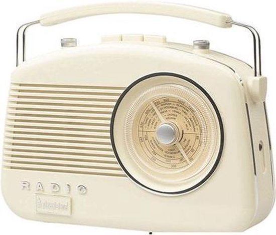 Steepletone Brighton Retro Radio Draagbaar FM - Creme | bol.com