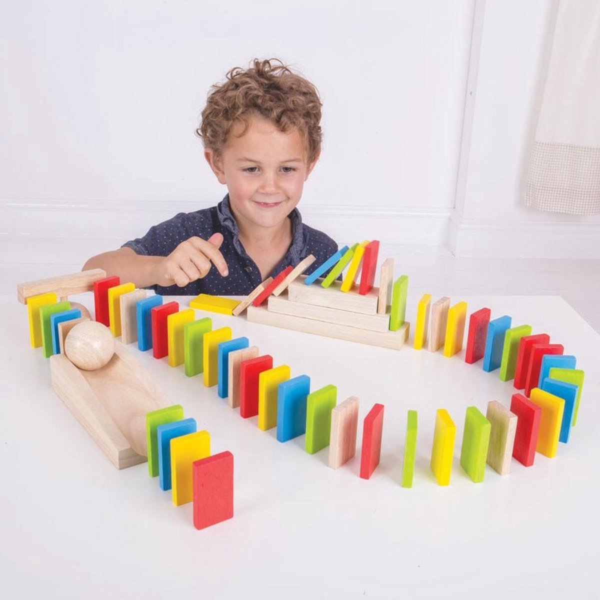 Houten Dominoset 108 Delig - Meerkleurig - Dominostenen | Games | bol.com
