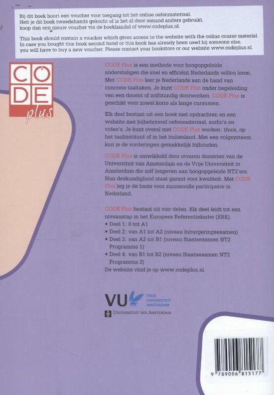 Code plus Deel 3 A2-B1 Takenboek | 9789006815177 | Vita Olijhoek ...