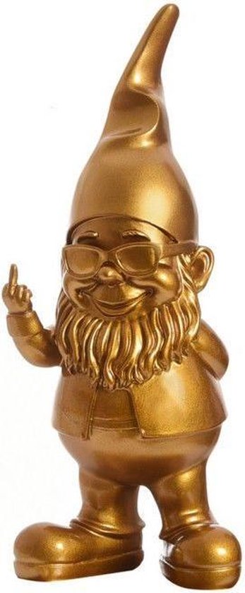 Pusher Decoratief Beeld Kabouter - Dwerg Otello goud - H 29 cm | bol.com