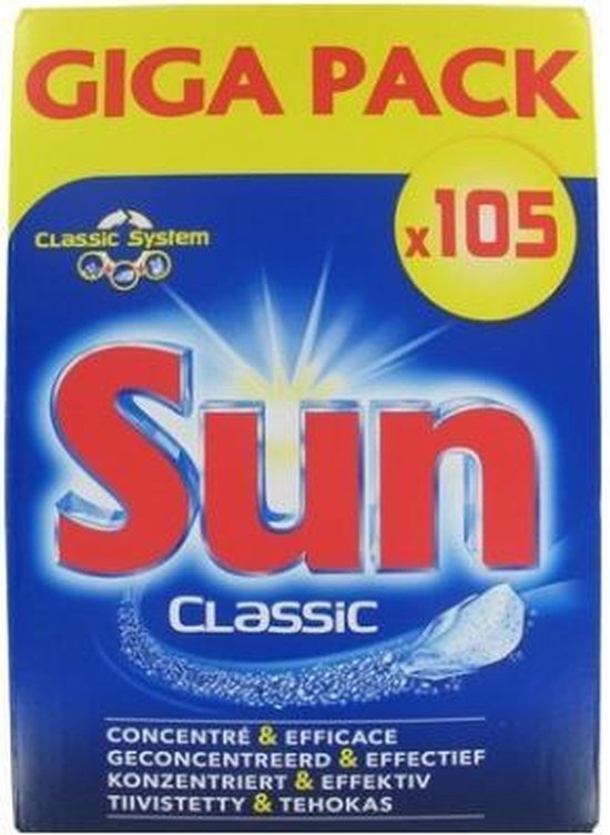 Sun Classic Vaatwastabletten - Voordeelverpakking - 630 Tabletten | bol.com