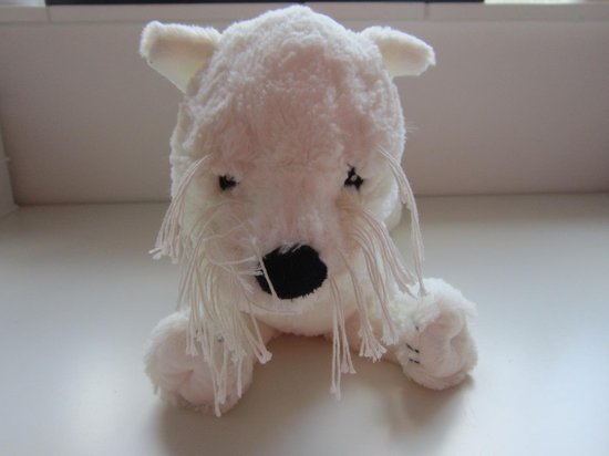 Super zachte witte knuffel "hondje" 35 cm lang | bol.com