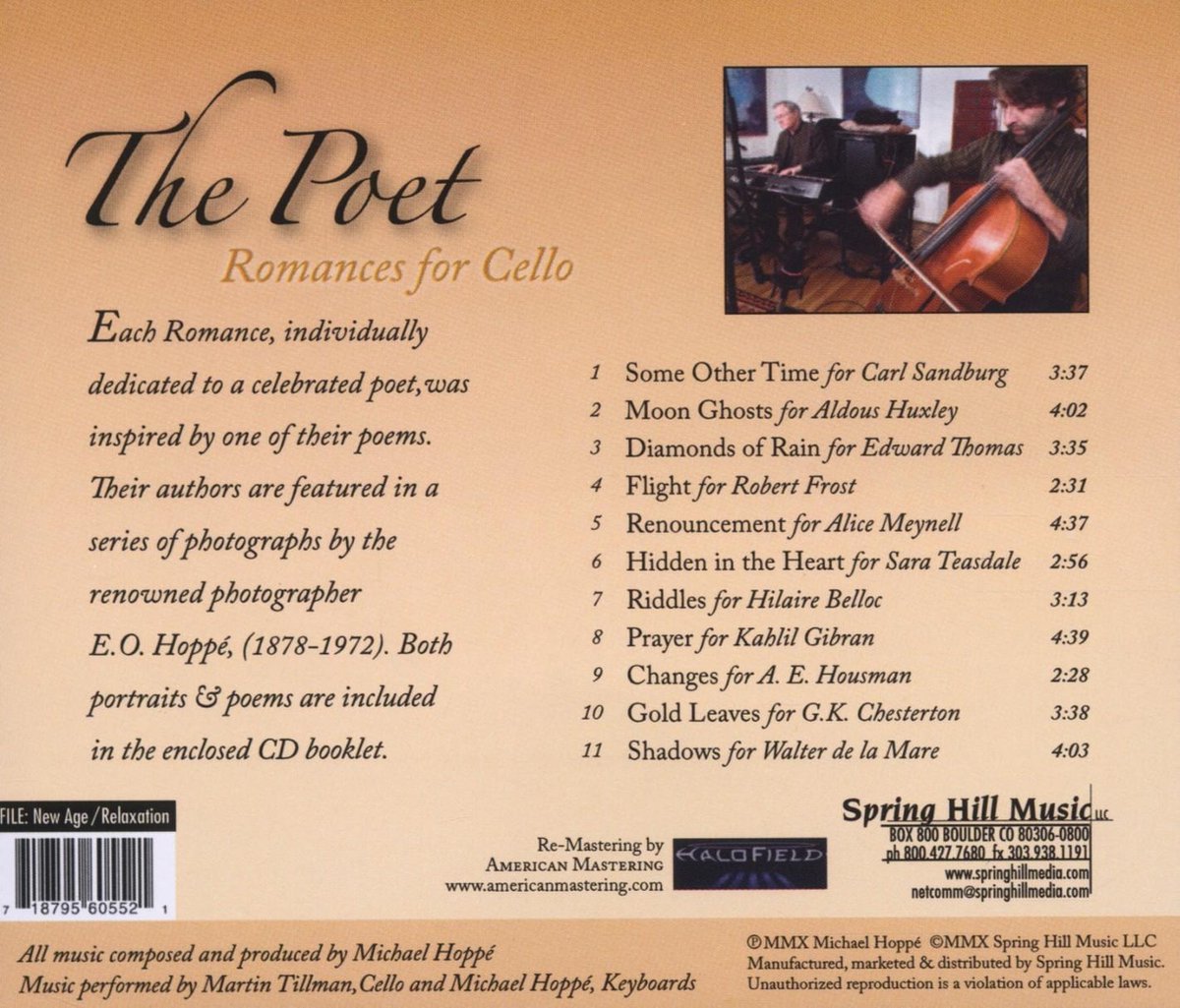 Poet - Romances for Cello / Michael Hoppe, Martin Tillmann, Martin ...