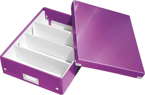 Leitz Wow Click & Store Middelgrote Opbergdoos - 85% Gerecycled Karton ...