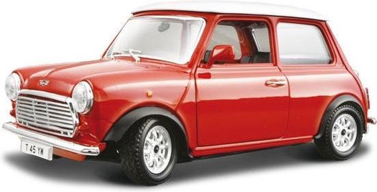 Bburago Schaalmodel Mini Cooper 1969 1:24 Rood | bol.com
