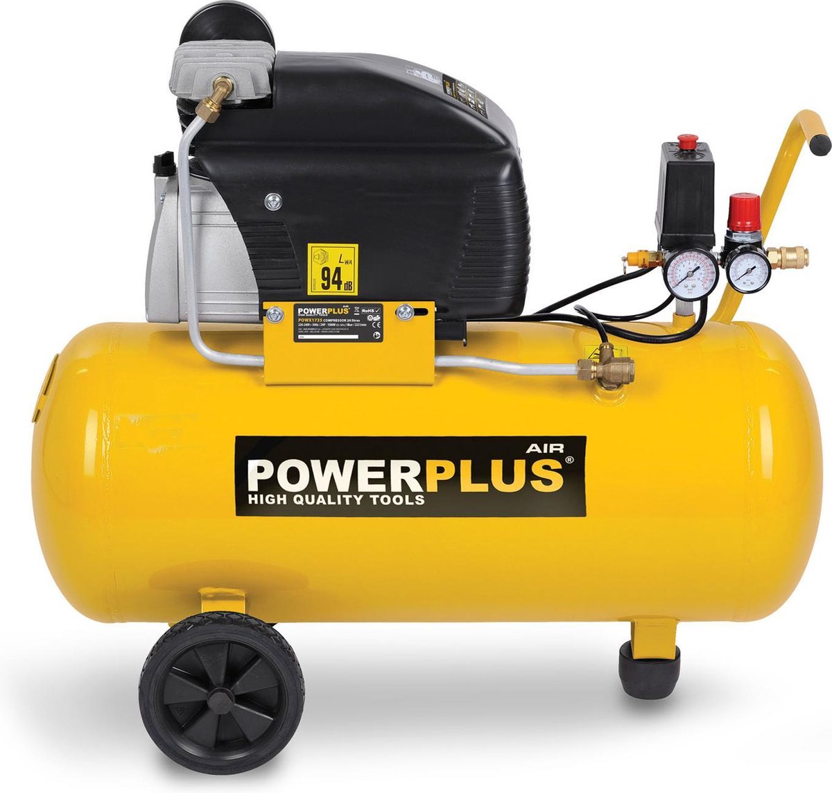 Powerplus POWX1760 Compressor - Luchtcompressor - 1500W - 8 bar - 50L ...