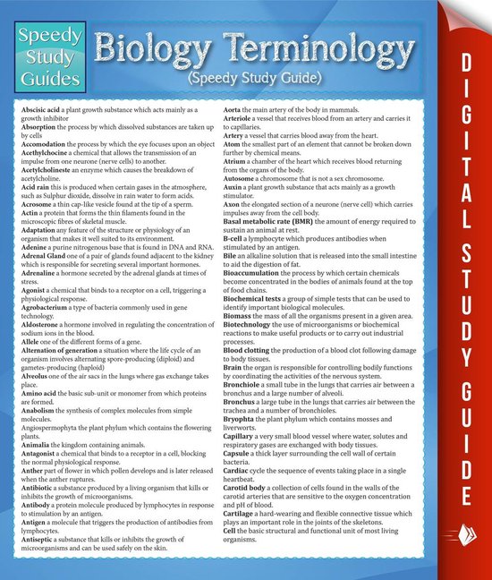 Edition 2 - Biology Terminology (Speedy Study Guide) (ebook), Speedy ...