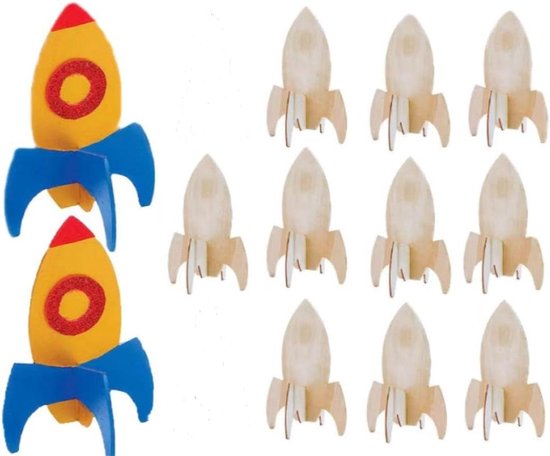 Rocket Houten Craft Kit - 12 Stuks voor DIY Outer Space ...