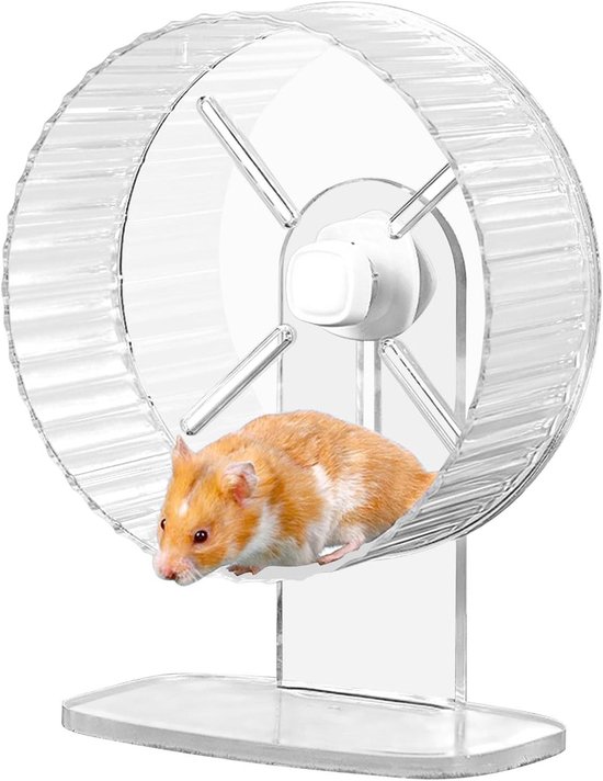 Loopwiel 21 cm met verstelbare standaard voor hamsters, gerbils, muizen, chinchilla's... | bol