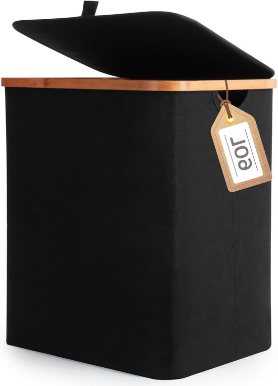 60L Opvouwbare Wasmand met Deksel - Oxford Doek Wasverzamelaar voor Kleding, Dekens en... | bol