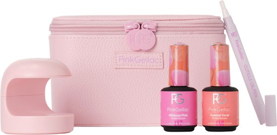 Pink Gellac Gellak Travel Set Sunset Escape - Travel Gel Nagellak ...