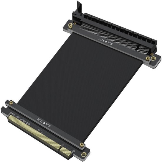 PCI Express 16X Riser Kabel – 200mm – Anti-EMI – 180° Design – Zwart | bol