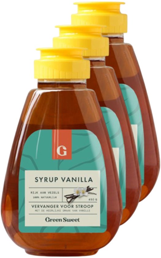 Green Sweet | Syrup | Vanille | 3 stuks | 3 x 450g | bol