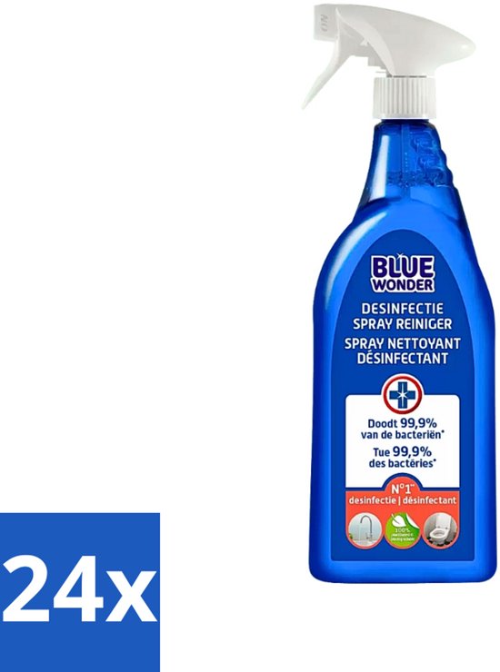 Blue Wonder Desinfectie Reiniger Spray 750 ml - Voordeelverpakking - 24 ...
