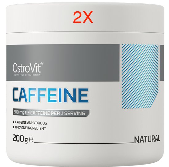OstroVit - Natuurlijke Caffeine Poeder 2×200 g - Dubbel Power ...