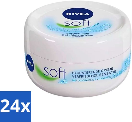 Nivea - Soft Intensive Moisturizing Cream - Face, Body and Hands - 200 ...