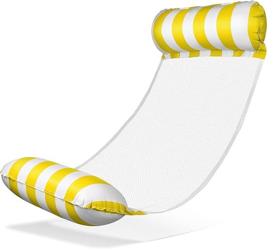 S&Dshopline® Waterhangmat met net, opblaasbaar, watermatras, watermat ...
