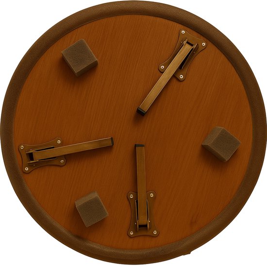 Sofra ronde grond houten tafel met inklapbare poten Ø70cm - bruin | bol