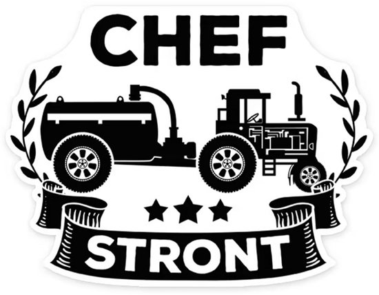Chef Stront Stickers – 5x Grappige Boerenstickers – Buitenkwaliteit ...