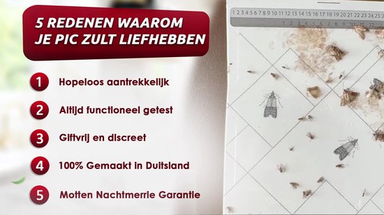 PIC Mottenval – 12 stuks mottenvallen tegen voedselmotten | Effectieve ...