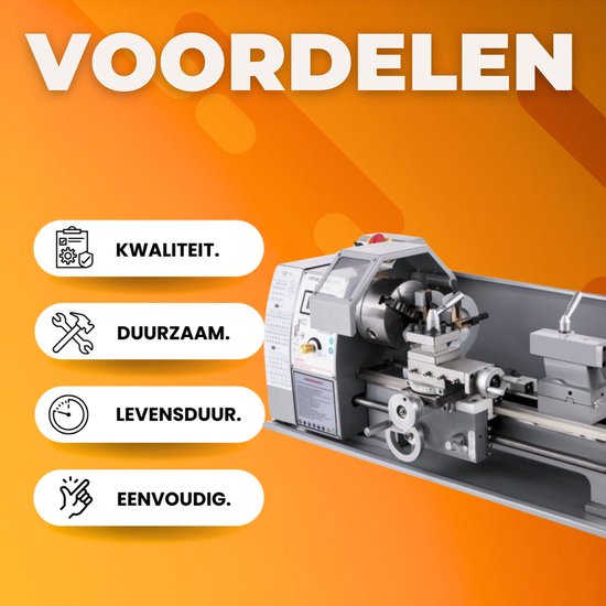 Mini Draaibank Metaal - Voor hobby en modelbouw - 750W - 2 Klauwplaten ...