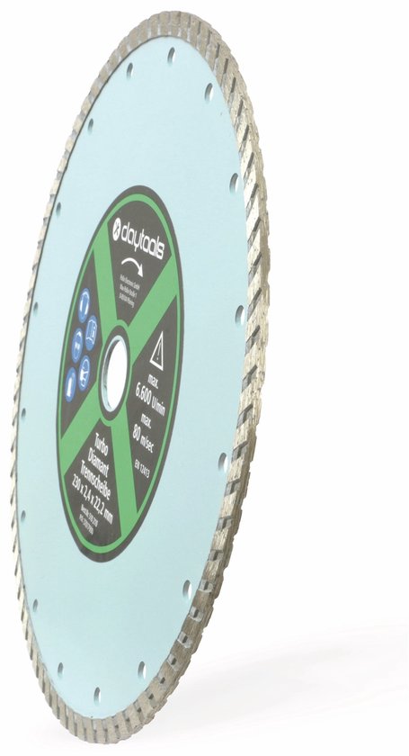Disque de coupe diamanté DAYTOOLS à bord turbo, 230 mm | bol
