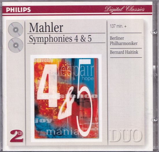 2CD Symphonies 4 & 5 - Gustav Mahler - Sylvia McNair (sopraan), Berliner... | bol
