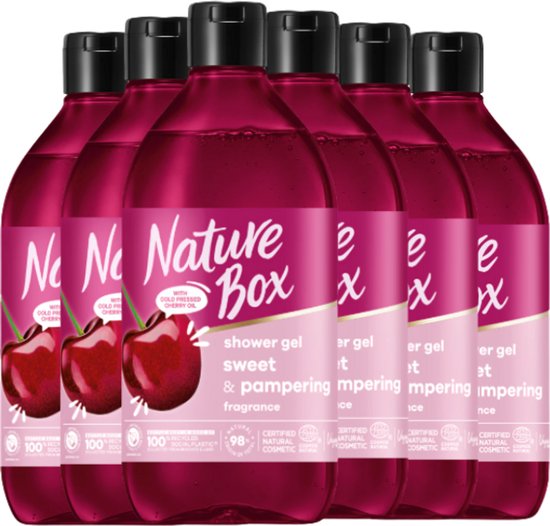 Nature Box - Cherry - Shower Gel - Douchegel - Voordeelverpakking - 6 x ...