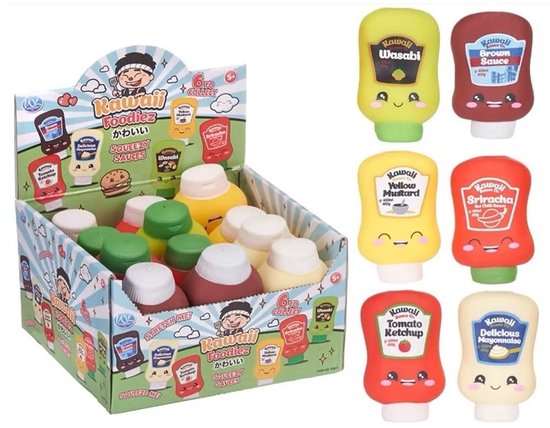 Squeezy Kawaii sausje - 1 exemplaar - Cute stressbal voor de hand ...