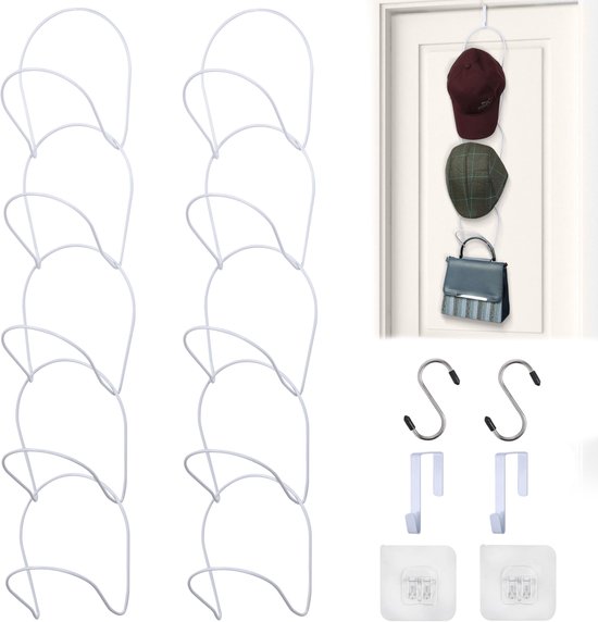 Belle Vous 10 Pak Hoeden Rek Hangers - Over Deur/Zelfklevende Hoeden ...