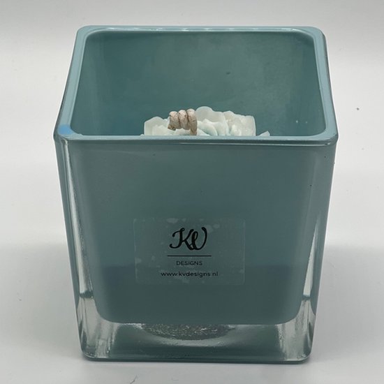 Kaars - Kaarsen - Container kaars - blauw - 403 | bol