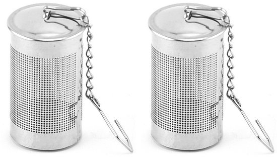 Tee Ei Set - RVS Theefilters met Deksel & Ketting - Voor Losse Thee ...