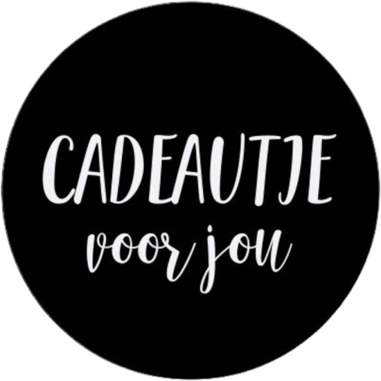 50x Stickers - "Cadeautje voor jou" | Sluitstickers / Cadeaustickers | 39 mm - Zwart /... | bol