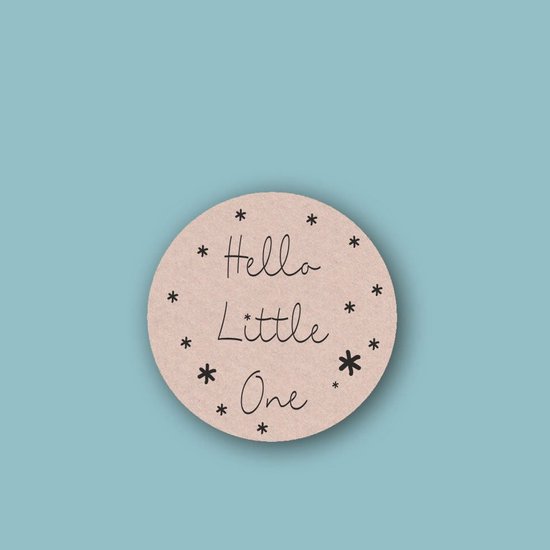 Babyetiket Kraft | Sluitzegels Hello Little One | bol