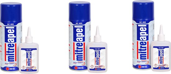 3 Stuks Secondelijm Set met Activator – 400ml | Twee-componentenlijm ...