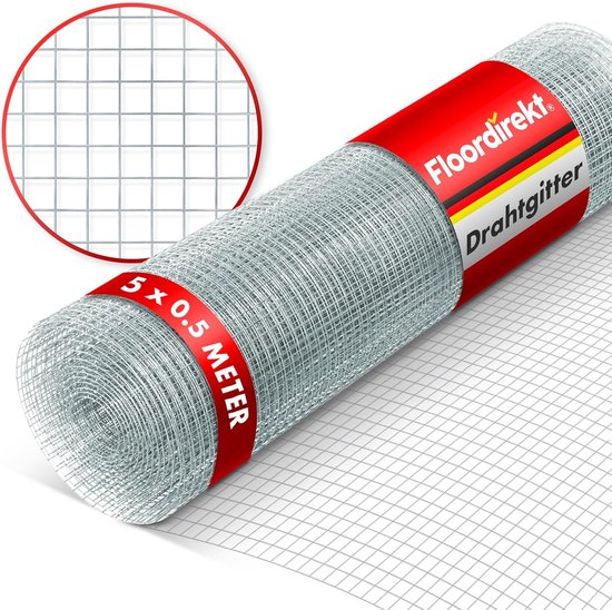 FLOORDIREKT Fijnmazig Draadgaas - Maaswijdte: 6,3 mm - Gegalvaniseerd ...