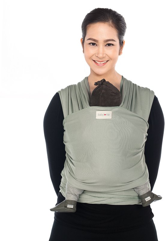 Babylonia TRICOT SLEN BAMBOO Draagdoek Baby - 500 cm - Water Mint | bol