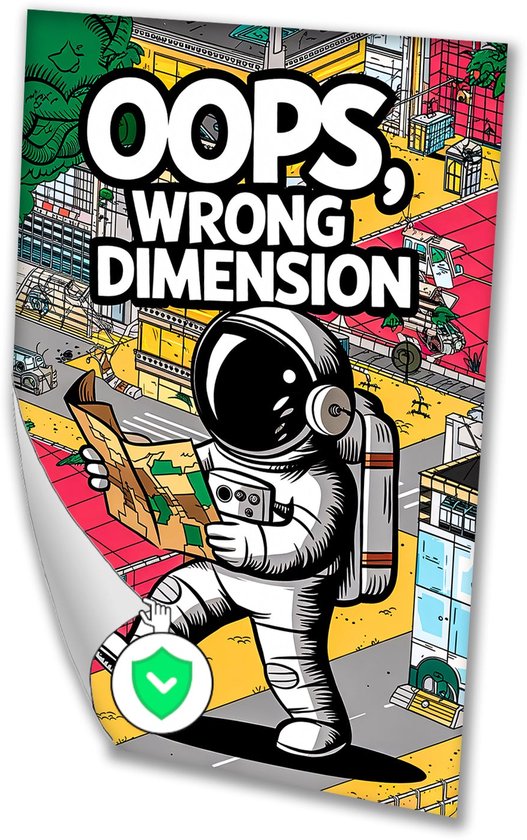 Astronaut in kleurrijke dimensie - Ruimte posters - Poster astronaut ...